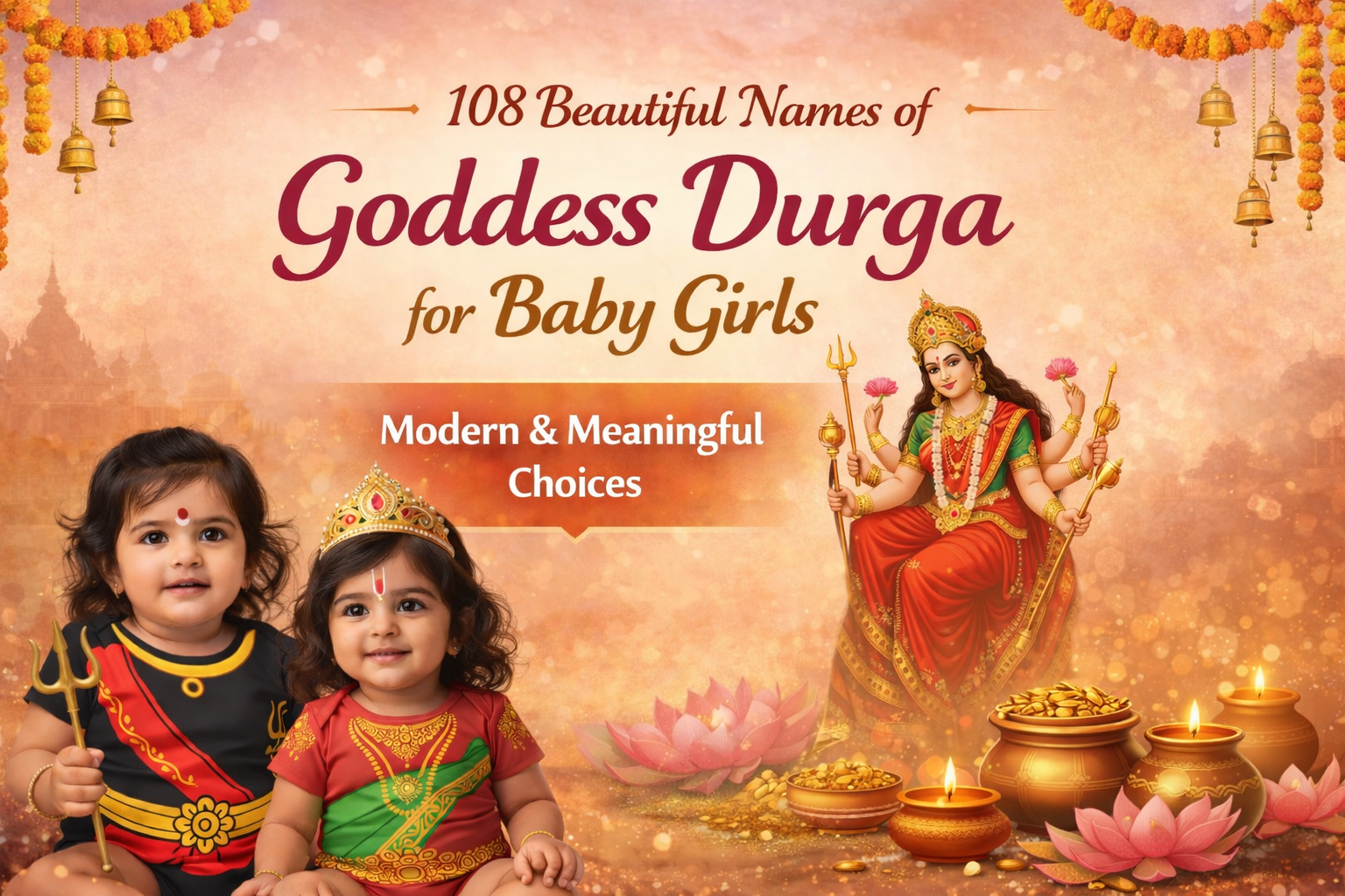 108 Names of Goddess Durga for Baby Girls (Modern & Meaningful) – karmikh